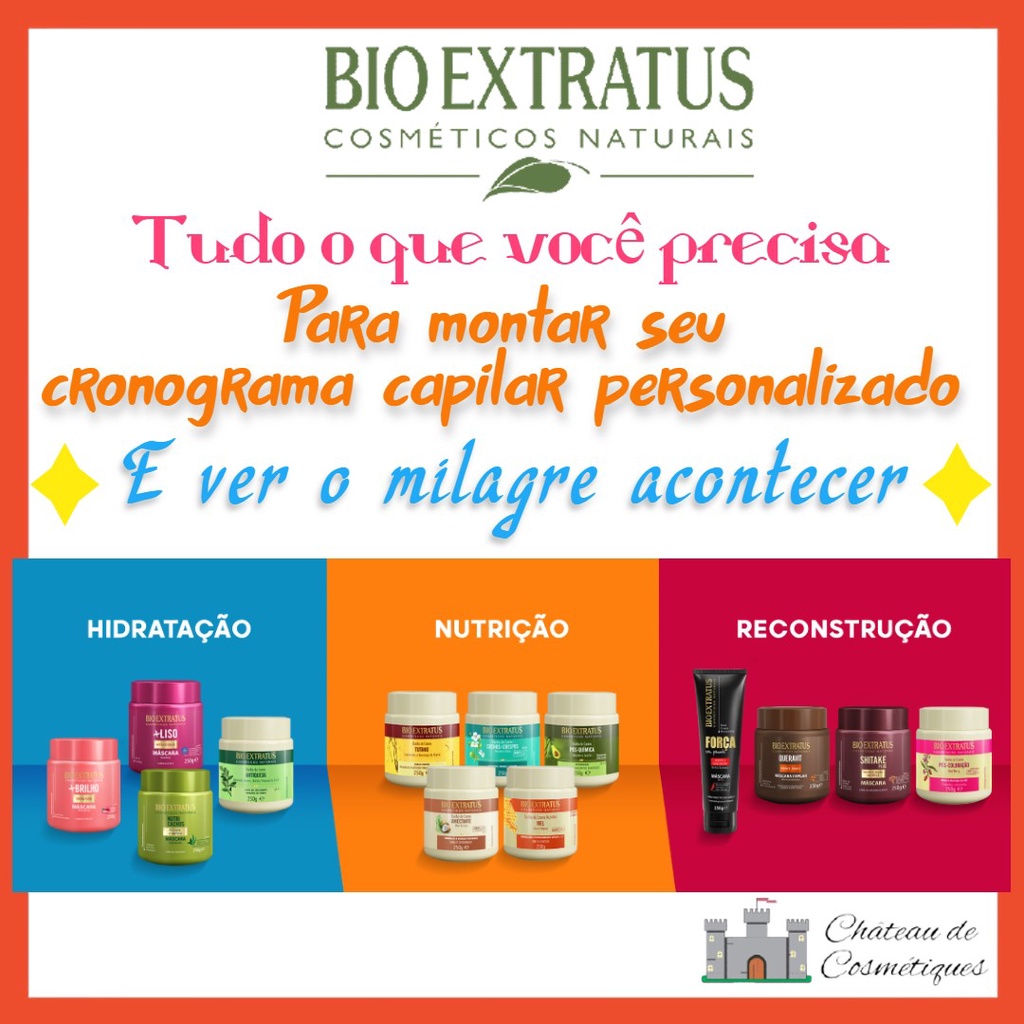 Cronograma Capilar Bio Extratus Personalizado Monte seu Kit 250g | Shopee Brasil