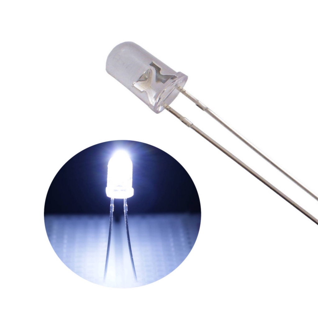 Kit 10 X Led Branco Alto Brilho 5mm Arduino Uno Mega Pic Arm | Shopee ...