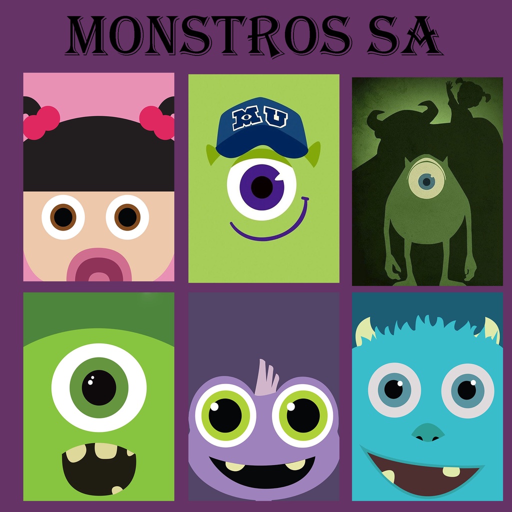 Placas Decorativas De Desenhos filme Monstro Sa 13X9 | Shopee Brasil