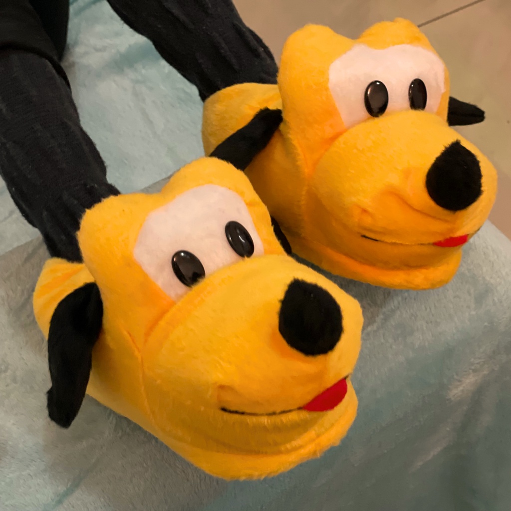 Pantufa 3D Pluto Infantil Adulto Feminina Masculina Quentinha Inverno ...
