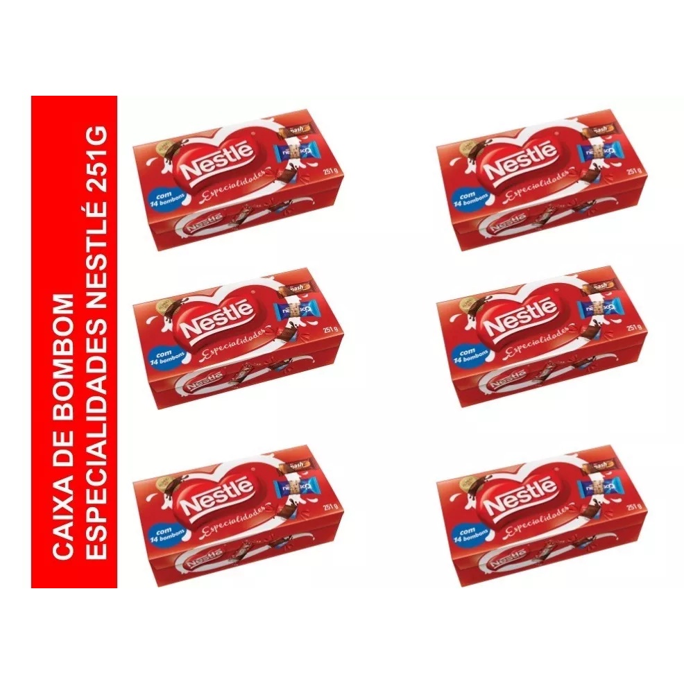 Combo 6 Caixas De Bombom Especialidades Nestlé 251g | Shopee Brasil