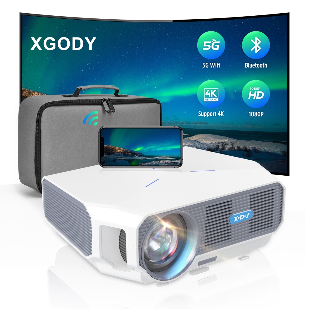 Android 9.0 Projetor A4300 Pro HD Mini 4800 Lumens Home Theater 4K Dual WIFI BT 5G | Shopee Brasil