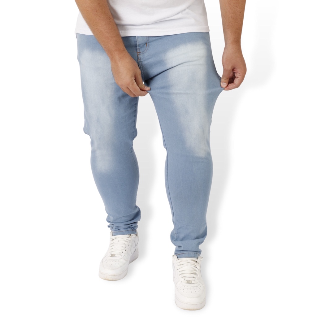 Calça Plus Size Masculina Jeans Sarja Tamanho Grande Desconto No Preço