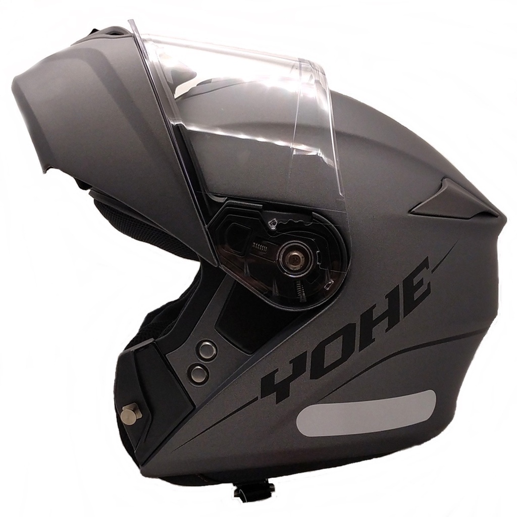 Capacete Yohe New Pratik Titanium Articulado Fosco | Shopee Brasil