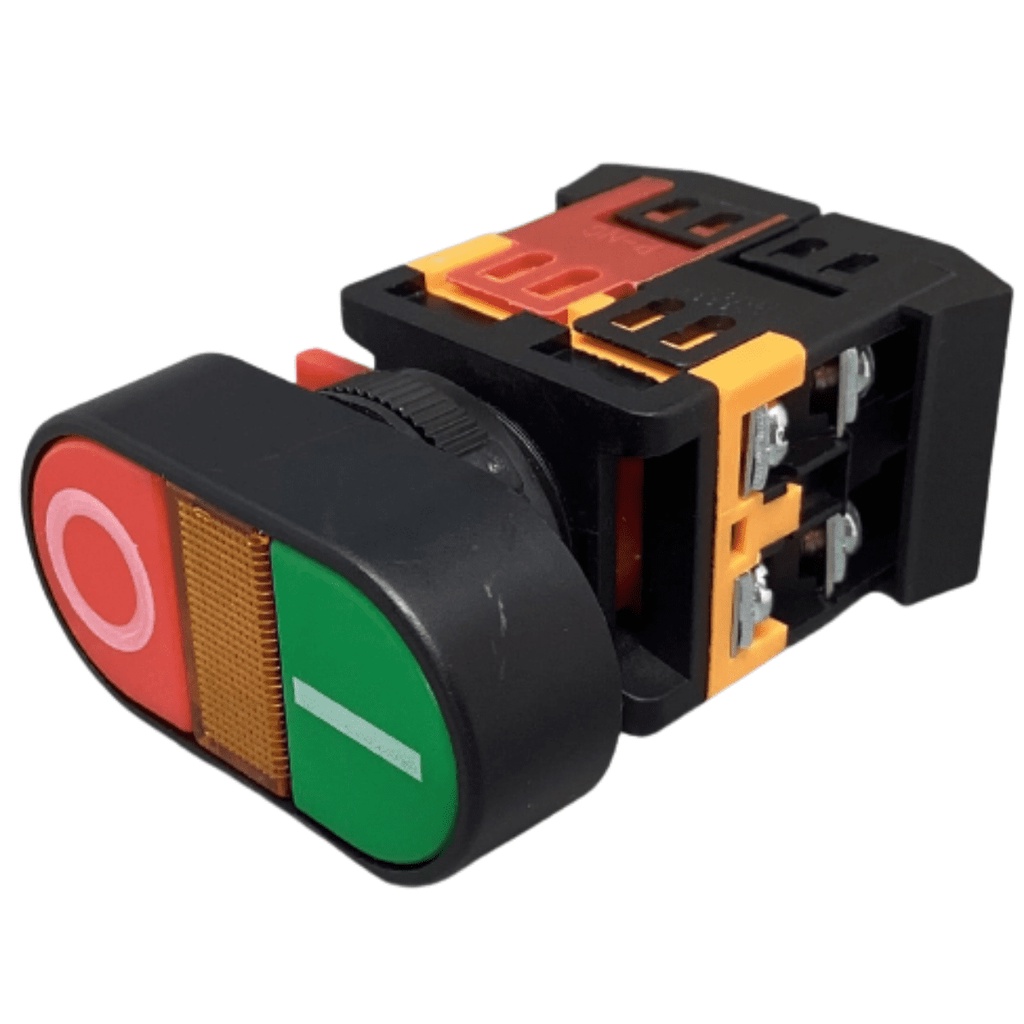Apbb-22n Botão Comando Duplo Com Iluminação Liga Desliga Botoeira ...