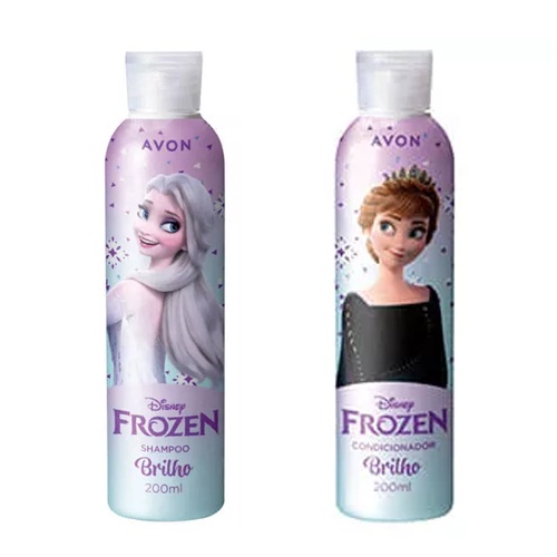 Kit Shampoo Elsa + Condicionador Anna Avon Disney Frozen 200ml/cada ...