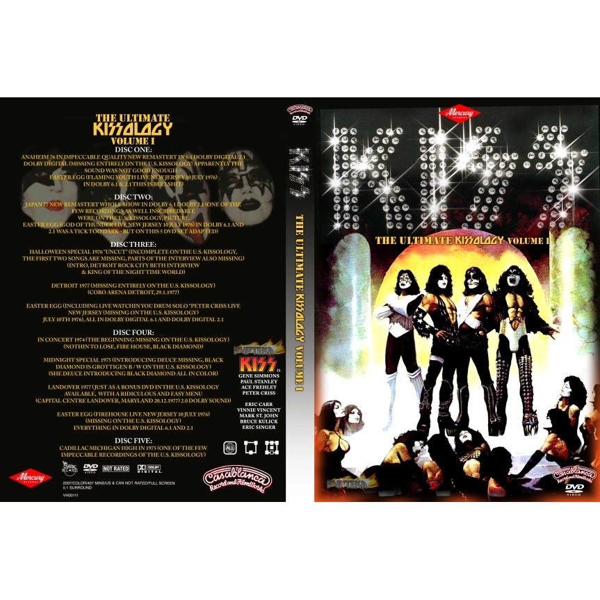 Kiss The Ultimate Kissology Volume 1 Bootleg (5 DVDs) | Shopee Brasil