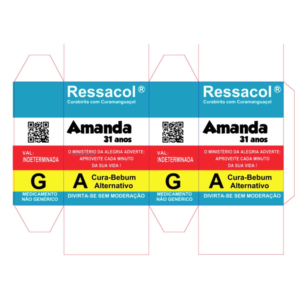 Kit Ressaca Caixinha Personalizada 20, 25 ou 30 unidades (Caixinhas ...