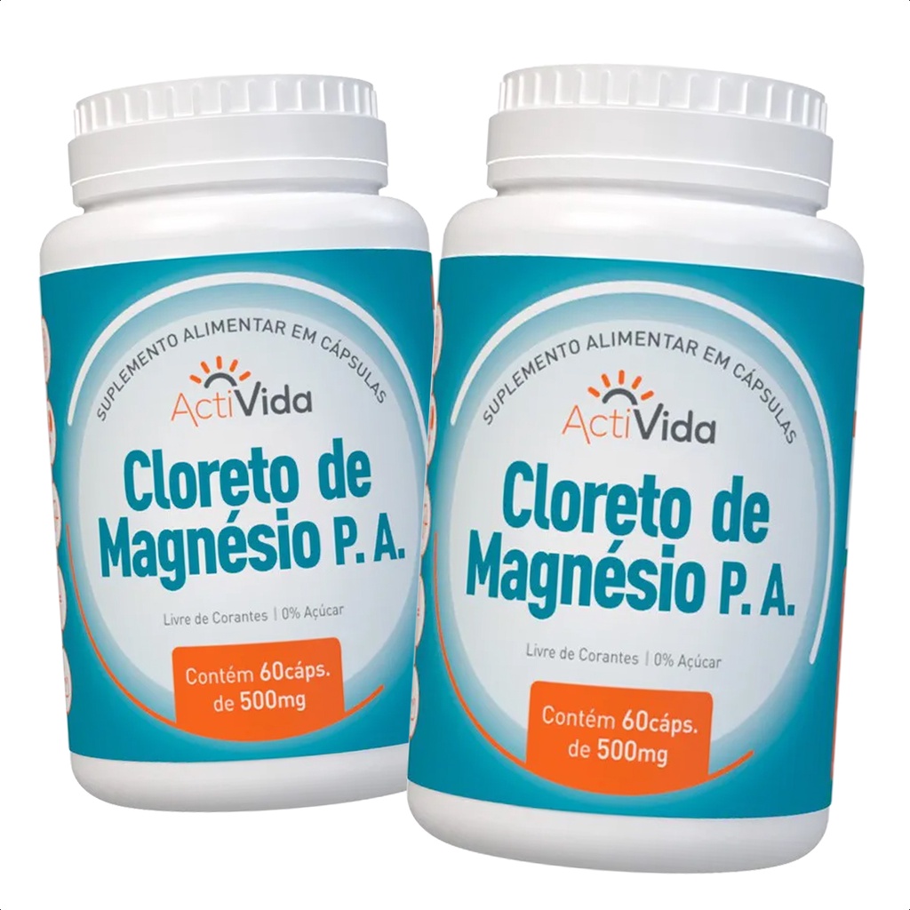 Cloreto De Magnésio P.a 500mg 60 Cápsulas Suplemento Mineral | Shopee Brasil