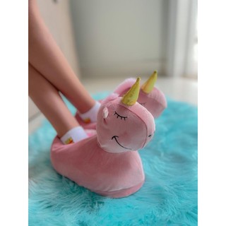 Pantufa 3D Unicórnio Rosa 🦄 | Shopee Brasil