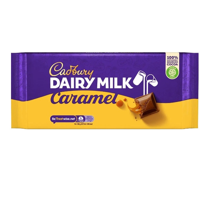 Cadbury Dairy Milk Chocolate Caramel Bar 180g | Shopee Brasil