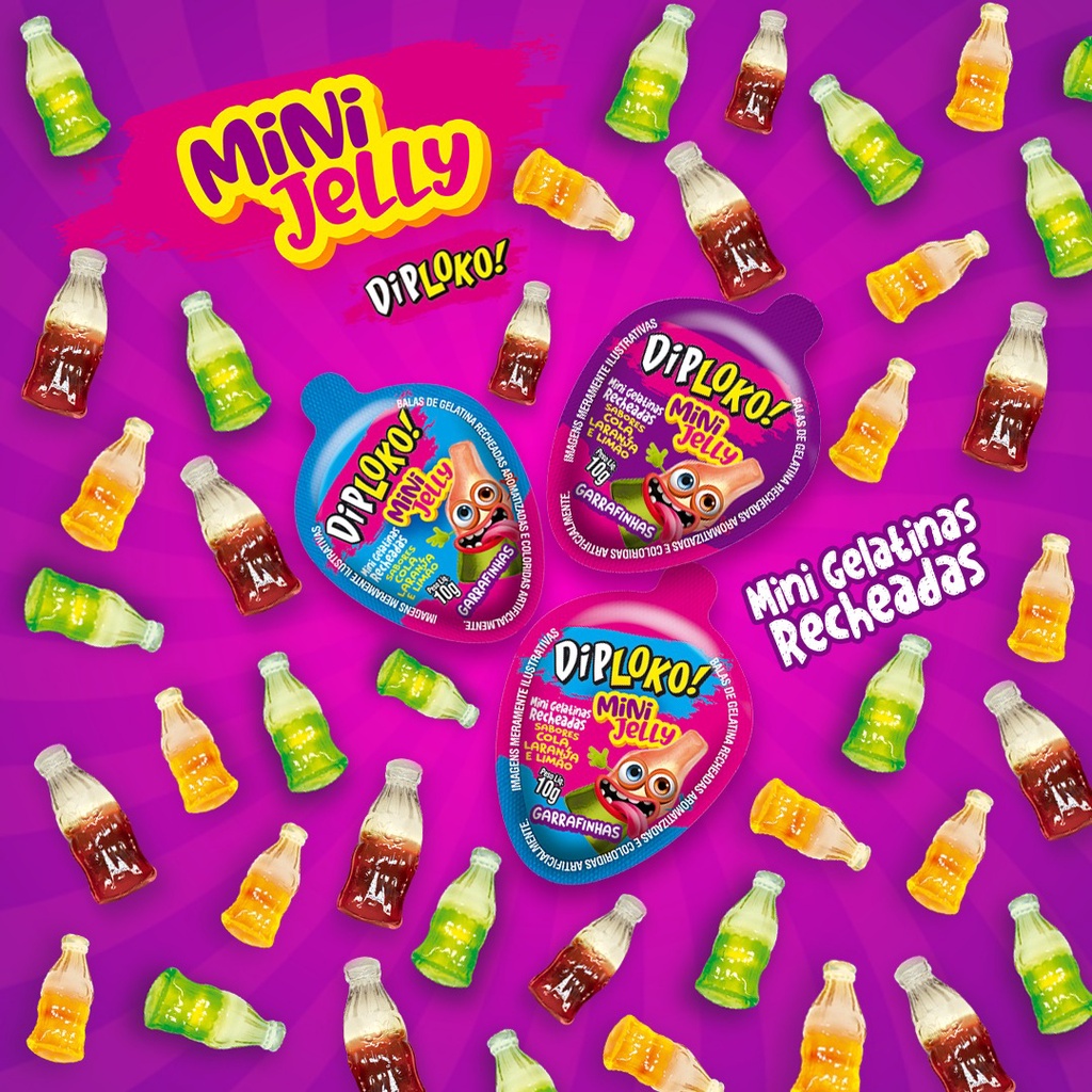 Kit 4 DipLoko Mini Jelly Garrafinha 10g | Shopee Brasil