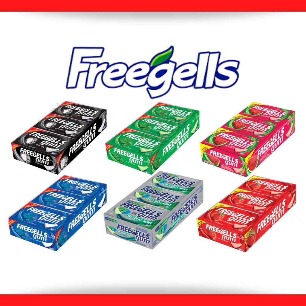 Chiclete Freegells Gum C/15 Unidades | Shopee Brasil