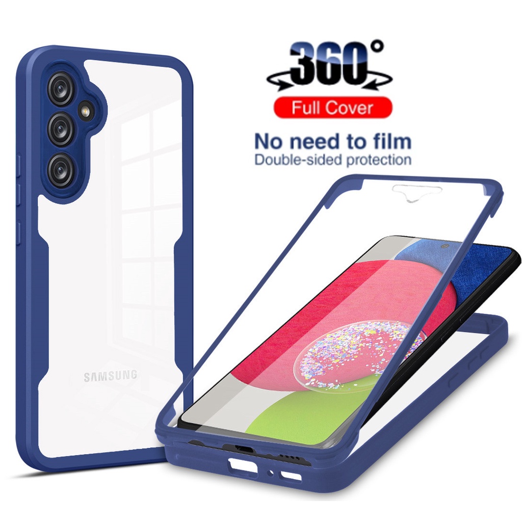 Samsung Galaxy A14 A34 A54 A74 5G Caixa 360 ° Capa De Silicone Macia À Prova De Choque De Corpo ...