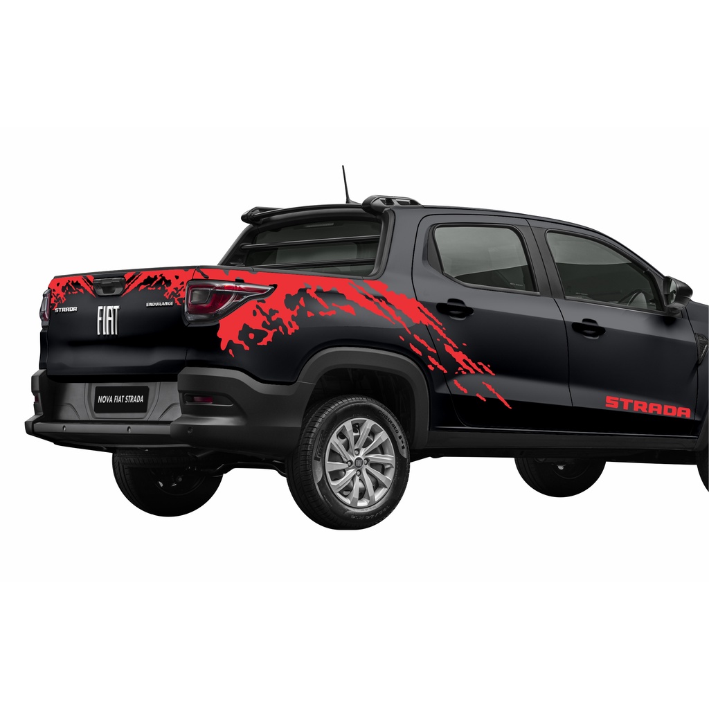 Adesivo Faixa Lateral Caçamba Para Fiat Strada Nova 20260 | Shopee Brasil