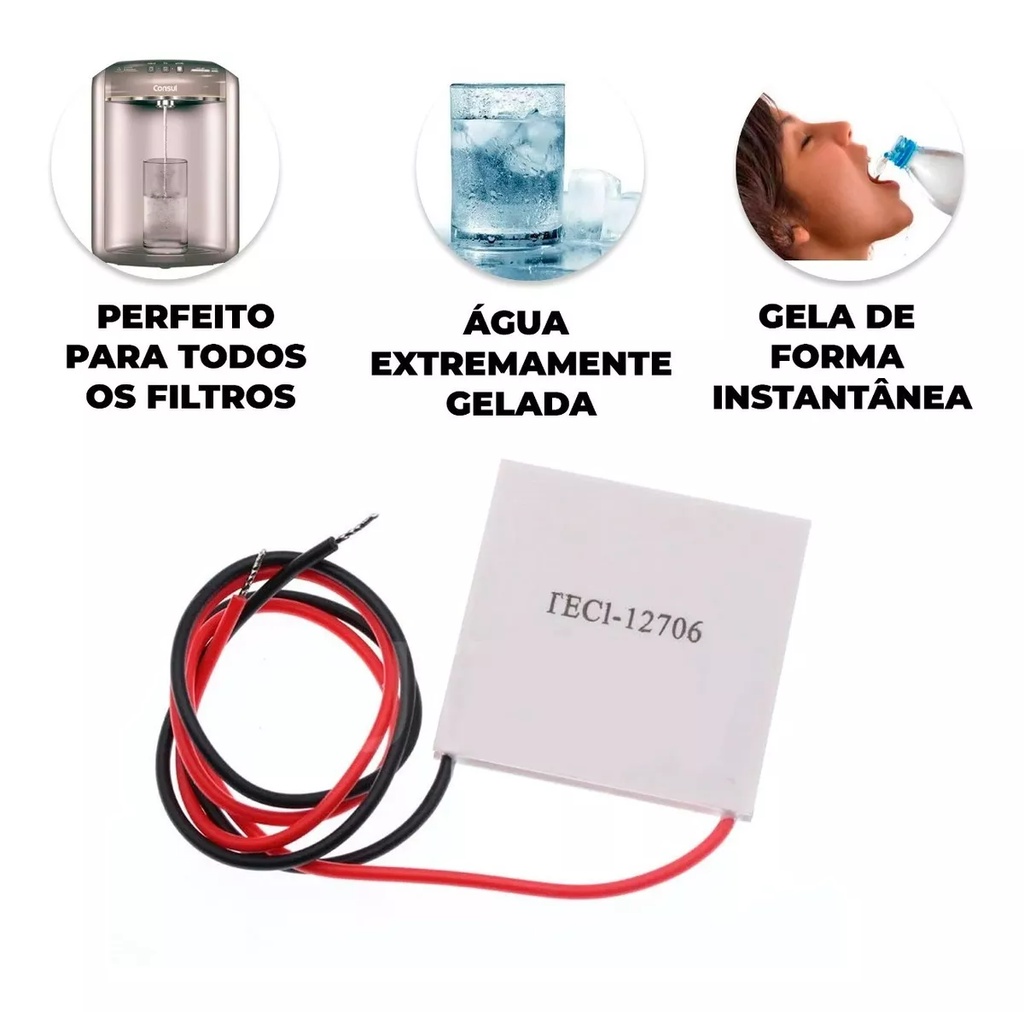 Pastilha Placa Peltier Latina Masterfrio Polar Bebedouro | Shopee Brasil