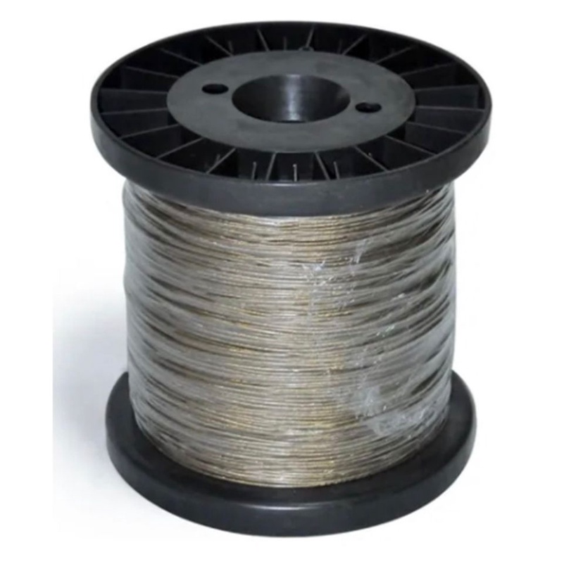 Cabo De Varal Bobina 500m Cabo De Aço Revestido Pvc 2,00mm Transparente ...