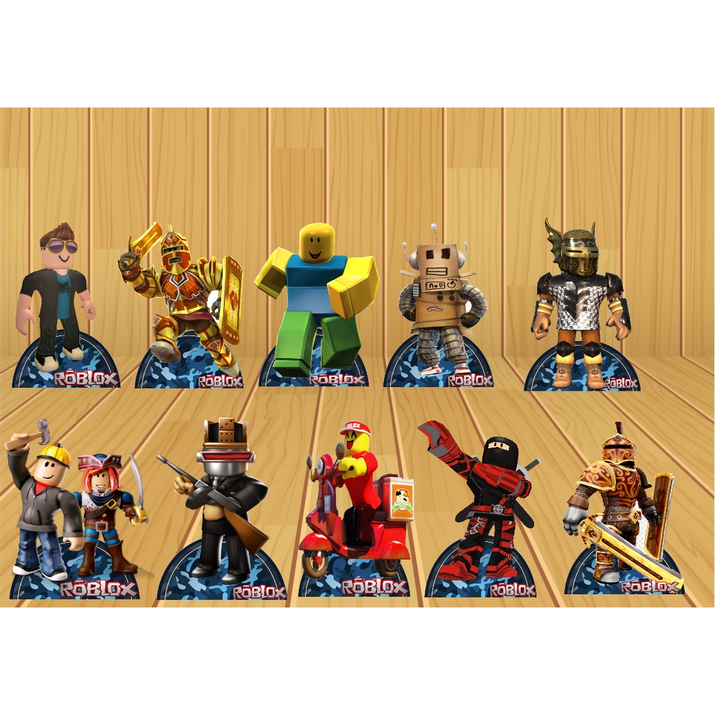 Kit 10 displays de mesa tema Roblox em mdf 3mm | Shopee Brasil