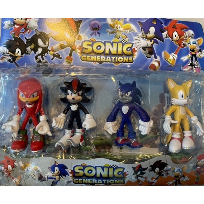 Kits Bonecos Sonic Articulado Pronta entrega Figura Emborrachada Filme ...