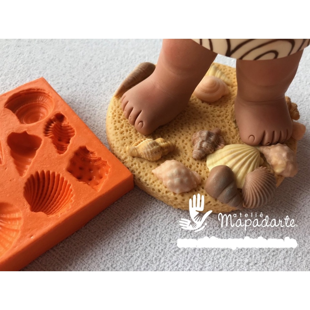 Cód 783 Molde de silicone fundo do mar | Shopee Brasil