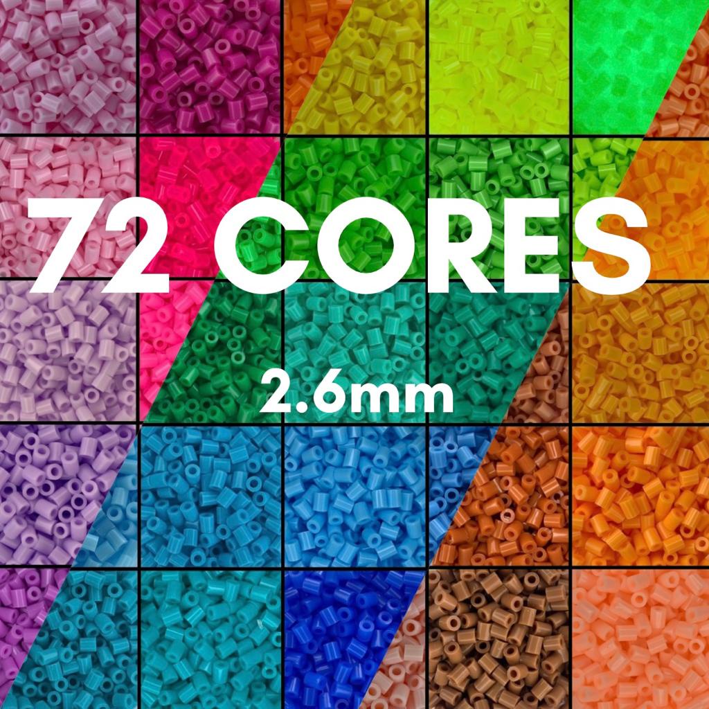 Varias Cores Perler Hama Beads 2.6mm Soft Pixel Arte 500 Pçs 72 Cores a ...
