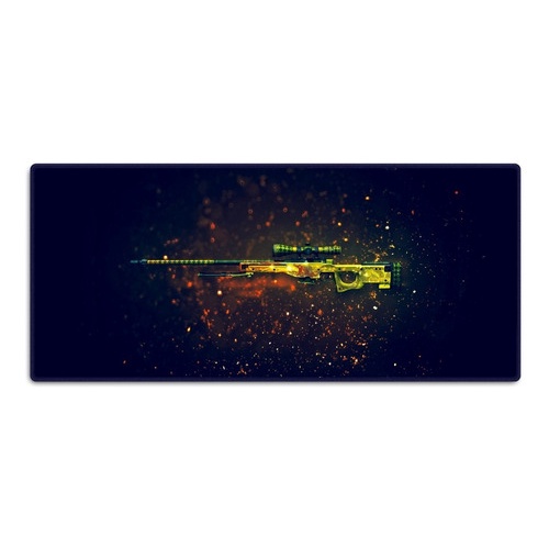 Mouse Pad Grande 90x40 Couro Gamer Desk Pad Arma Csgo/Free Fire Awm ...