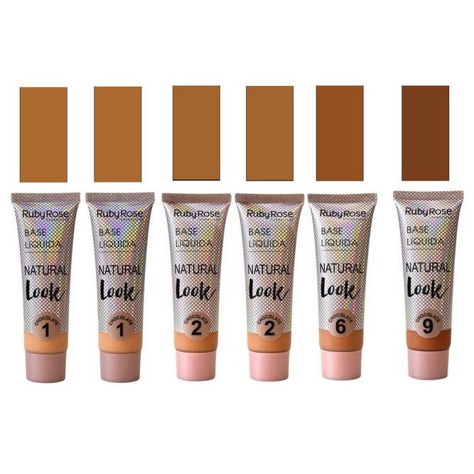 Base Ruby Rose Natural Look - Chocolate | Shopee Brasil
