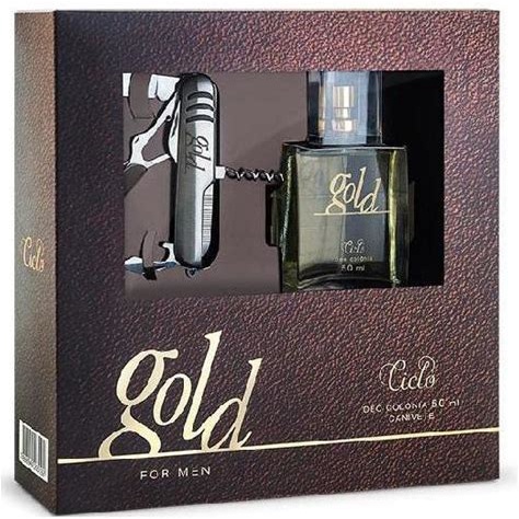 Kit Estojo Ciclo Gold - Perfume 50ml + Canivete | Shopee Brasil