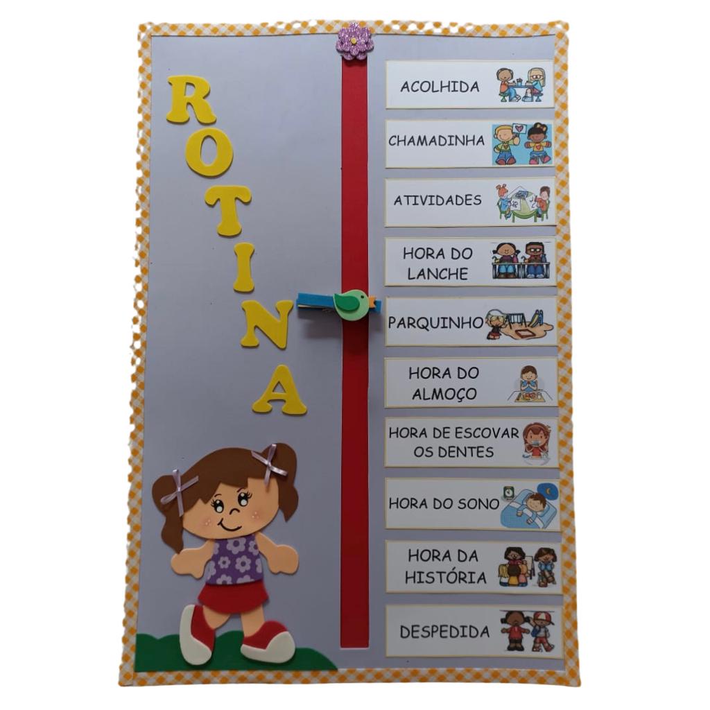 Painel de Eva Escolar Rotina Crianças | Shopee Brasil