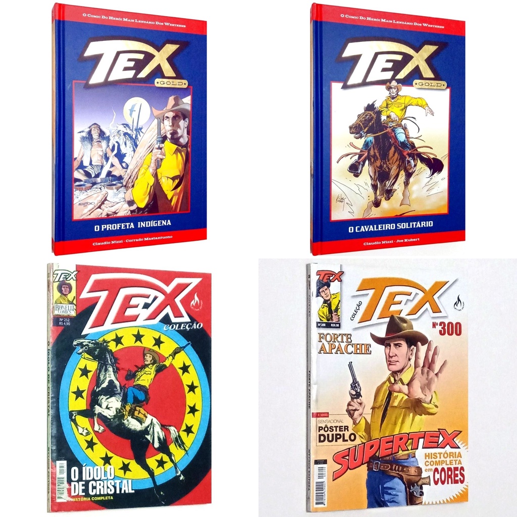 Tex: Lote 04 Edições Especiais: Tex Gold [Em Cores] + Tex Coleção ...