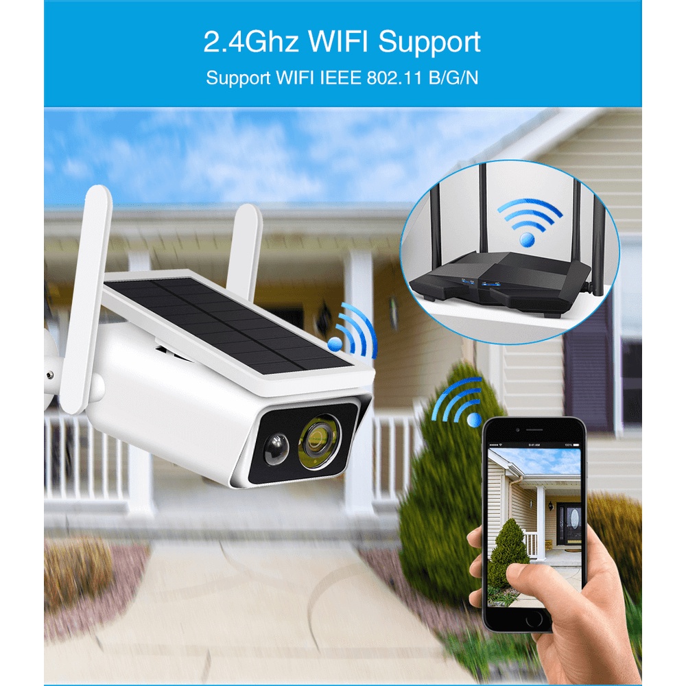 Câmera Segurança Icsee Wifi Com Placa Solar Prova D'água. | Shopee Brasil