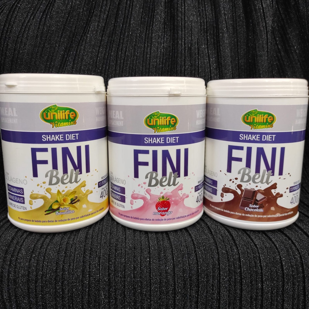 SHAKE DIET FINI BELT 400g (Unilife) {Escolher sabor: Baunilha ou ...
