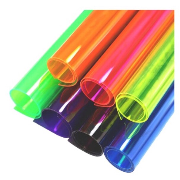 Plastico Translucido PVC Colorido Cores Neon - Para Bolsas Mochilas ...