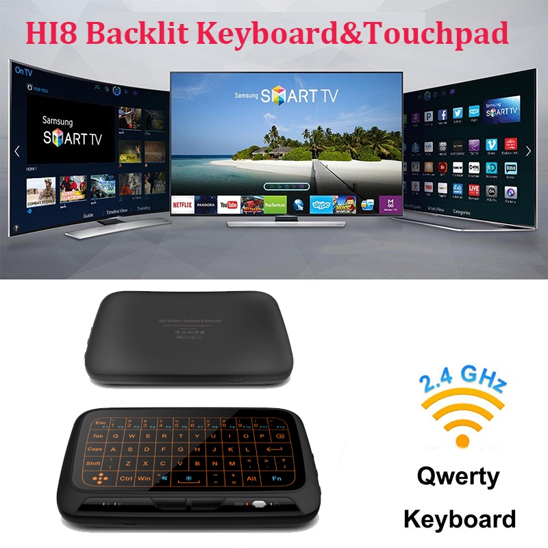 Melhor Qualidade H18 Plus Mini Teclado Sem Fio Com Touchpad/Para ...