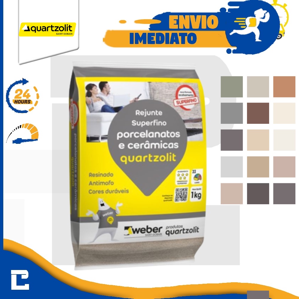 Rejunte Porcelanato e Cerâmica Quartzolit 1kg Cores - Flexível | Shopee ...