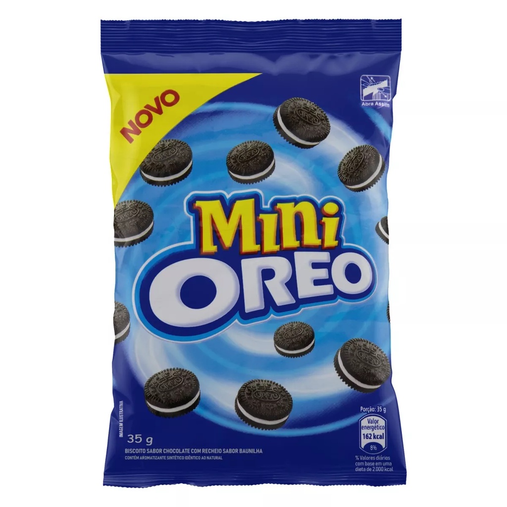 Mini Biscoito Chocolate Recheio Baunilha Oreo Pacote 35g | Shopee Brasil