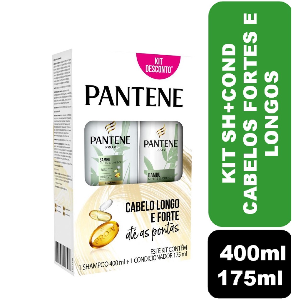 Kit Pantene Bambu (Caixinha) Sh 400ml + Cond 175ml Cabelo Longo e Forte até as pontas | Shopee ...