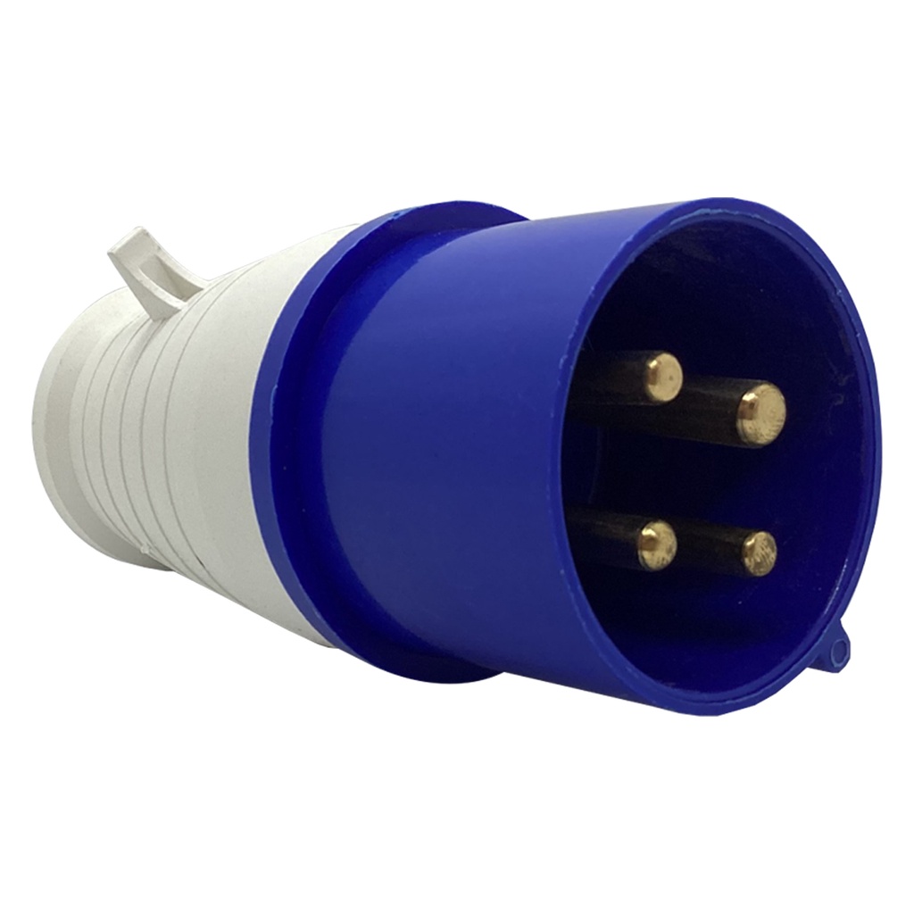 Plug Industrial Acoplamento Pendente Plugue Azul 3p+t 9h 32a 220v Macho ...