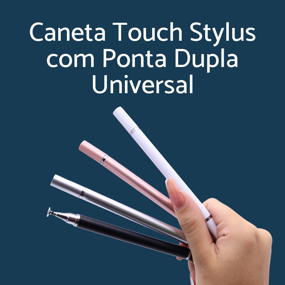 Caneta Touch Stylus 2em1 Premium Ponta Fina Para Tablet e Smartphone ...