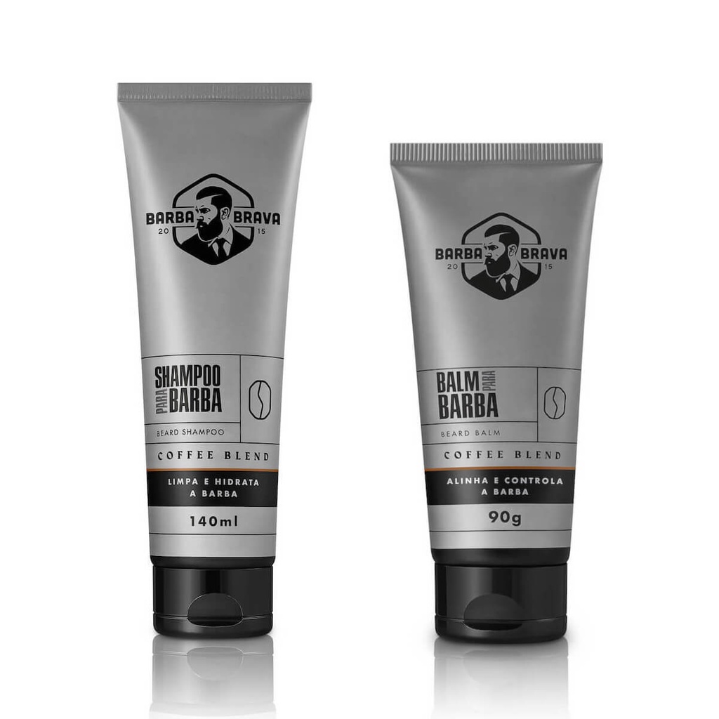 Kit Shampoo + Balm para Barba Coffee Blend Barba Brava | Shopee Brasil