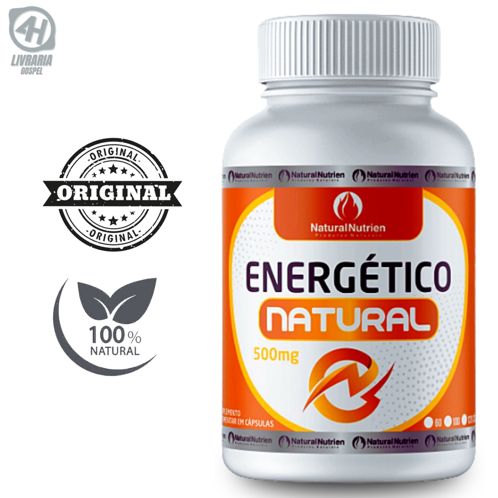 Energético Embalagem 100 Cápsulas de 500mg Cada | Shopee Brasil