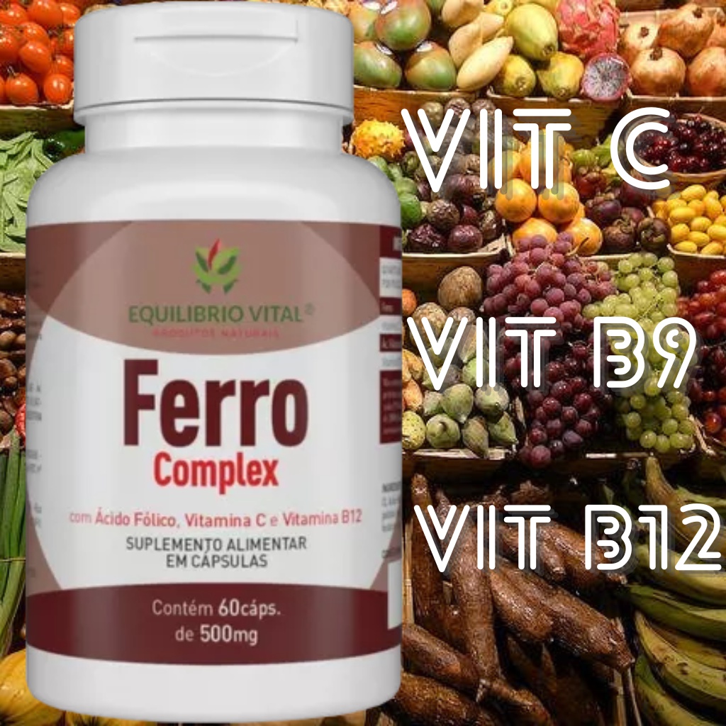 Ferro Complex Quelato C B9 B12 Previne anemía | Shopee Brasil