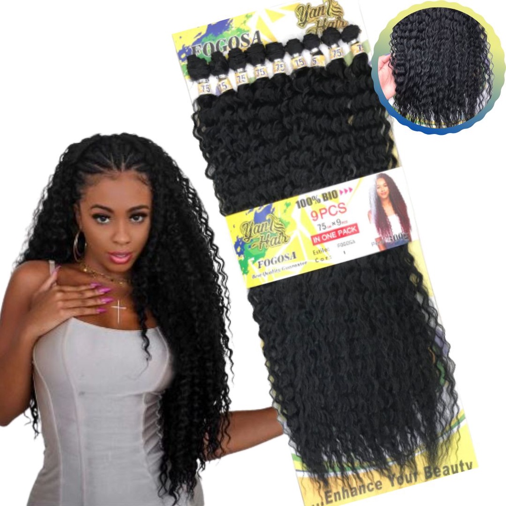 Cabelo Fibra Bio Orgânica Cacheado 75cm 300gr | Shopee Brasil