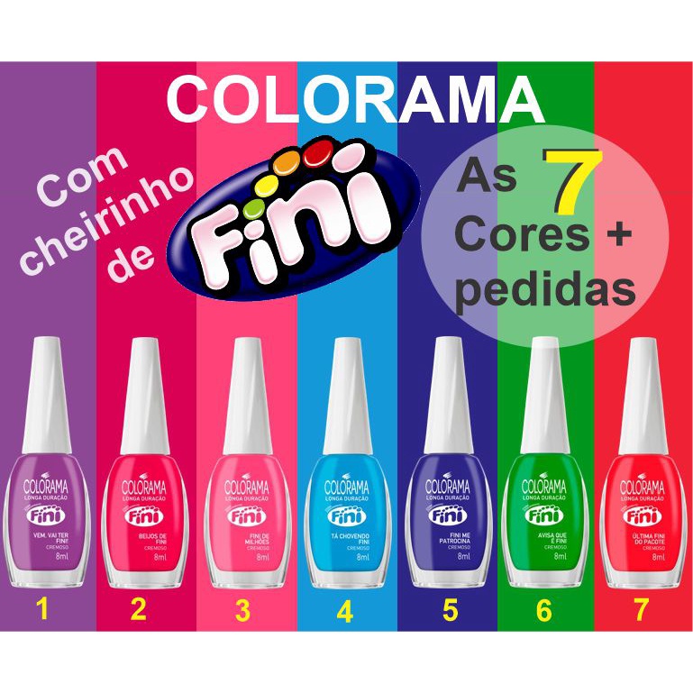Esmaltes Colorama Nova Coleção Cheirinho De Fini C/ 7 Cores | Shopee Brasil