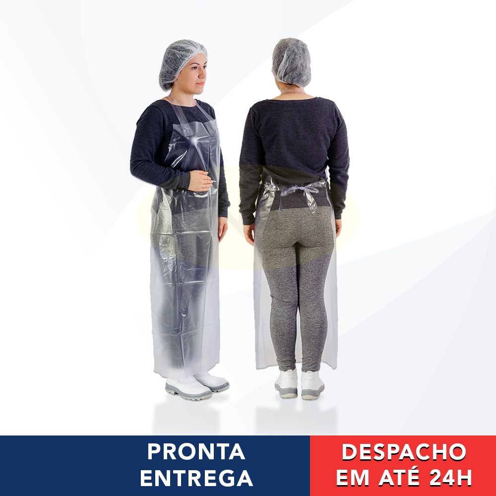 10 Aventais Transparentes De PVC EPI Para Açougue Cozinha Confeitaria ...