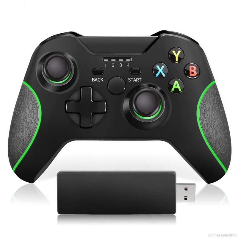 Controle sem fio para Xbox One gamepad sem fio para PC com adaptador sem fio de 2 4 GHz compativel com Xbox One One S One X P3 Host Windows 7 8 10 Melhora o Preco