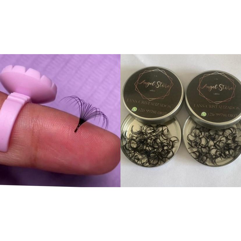 100 Fans Cristalizados para Volume Russo | Shopee Brasil