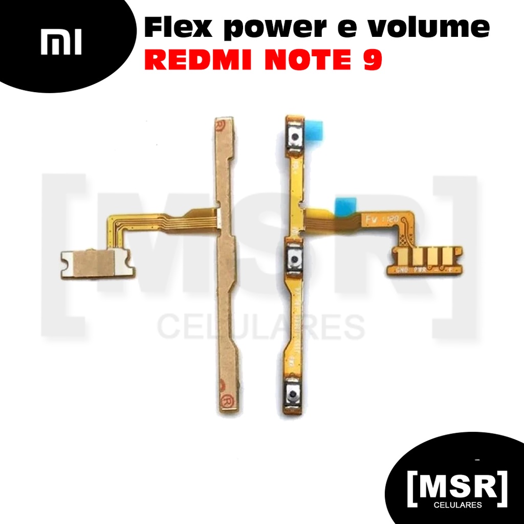 Flex power e volume celular XIAOMI modelo REDMI NOTE 9 | Shopee Brasil
