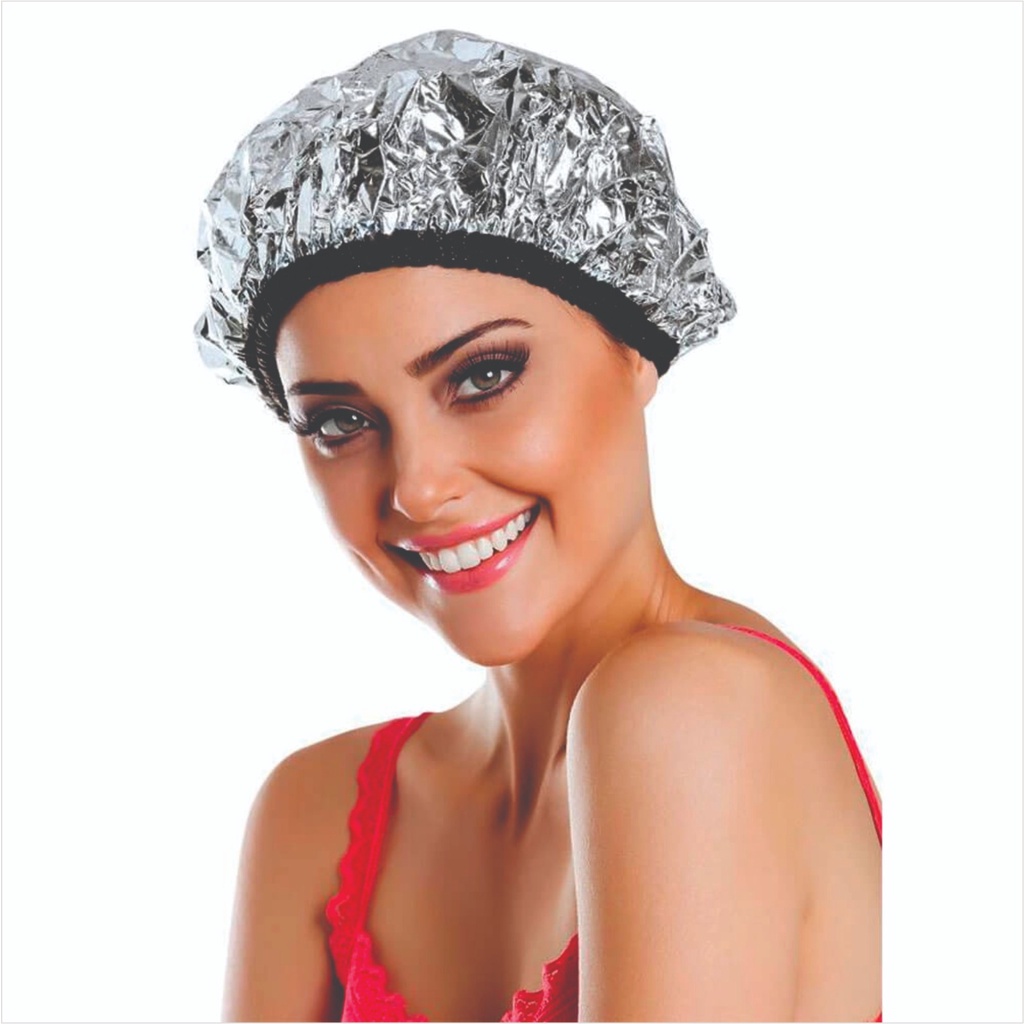 Touca de Cabelo Metalizada Para Tratamento Hidratação | Shopee Brasil