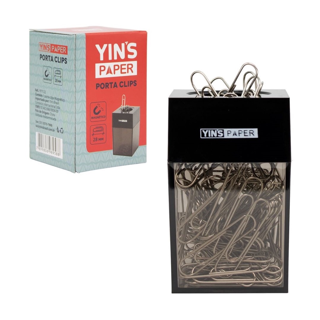 Porta Clips Magnético Imantado Fumê Quadrado - GV Office | Shopee Brasil